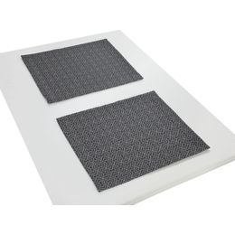 Platzset Adam "Graphic Ventus" Gr. 1, blau (dunkelblau), B:30cm L:40cm, Obermaterial: 100% Baumwolle, Platzsets