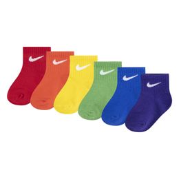 Socken Nike Sportswear "SWOOSH 6PK INFANT ANKLE SOCK", M&auml;dchen, Gr. 68-80, wei&szlig;, neutral, Materialmix, Socken Socken, f&uuml;r Babys, sportlicher Stil, elastische Passform