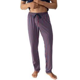 Pyjamahose Mey "Graphic Stripes", Herren, Gr. XL, N-Gr, rot (true rot), Interlock, Obermaterial: 100% Baumwolle, bequem lang, Hosen Pyjamahose, Interlock-Jersey