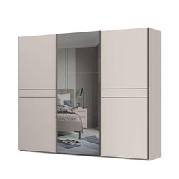 Schwebet&uuml;renschrank OTTO HOME "Opera Kleiderschrank, Schlafzimmerschrank, Garderobe, Schrank", beige (cashmere farbe), B:272cm H:224cm T:61cm, FSC-zertifizierter Holzwerkstoff, Schr&auml;nke, Schwebet&uuml;renschrank, UV lackiert, Soft Close Funktion, Spiegel, H&ouml;henverstellbare F&uuml;&szlig;e