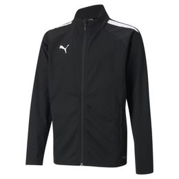 Trainingsjacke Puma "TEAMLIGA TRAINING JACKET JR", M&auml;dchen, Gr. 176, schwarz-wei&szlig; (Puma schwarz, Puma wei&szlig;), Trikot, Obermaterial: 100% Polyester, unifarben, regular fit normal, Jacken Trainingsjacke, f&uuml;r Jugendliche, mit Rei&szlig;verschlusstaschen, mit DryCELL Technologie