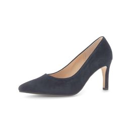 Pumps Gabor "Eleganter Pumps Rauleder", Damen, Gr. 35,5, blau, Schuhe Pumps