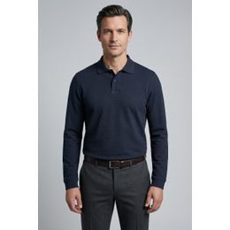 Langarm-Poloshirt OLYMP, Herren, Gr. XXL, marine, Jersey, Obermaterial: 100% Baumwolle, regular fit, Rippb&uuml;ndchen, Shirts, regular fit, basic, formbest&auml;ndig