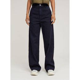 G-Star Raw Chinohose G-STAR "Deck 2.0 High Loose Chino", Damen, Gr. 25, L&auml;nge 32, osaka blau gd, Obermaterial: 68% Baumwolle, 30% Baumwolle, 2% Elasthan, Hosen Chinohose