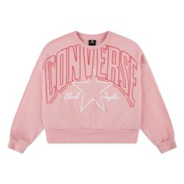 Sweatshirt Converse "CNVG RELAXED BOXY GRAPHIC CREW", M&auml;dchen, Gr. 122 (S), ok bloomer, Obermaterial: 60% Baumwolle, 40% Polyester, Sweatshirts Sweatshirt, sportliches Design, f&uuml;r Children und Teens