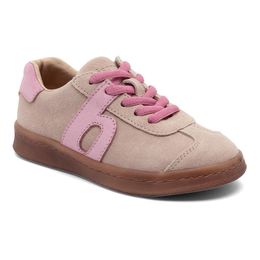 Sneaker bisgaard "bay l Weite: normal", M&auml;dchen, Gr. 27, rosa (dusty rose), Veloursleder, Schuhe Sneaker, Retro, Schn&uuml;rer mit Lederfutter, Gr&ouml;&szlig;enschablone zum Download