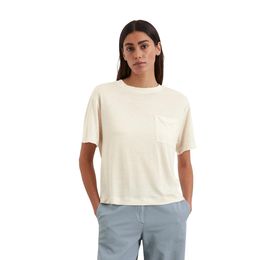 Marc O'Polo T-Shirt MARC O'POLO "aus LENZING&trade; ECOVERO&trade;", Damen, Gr. L, beige (m165), Obermaterial: 100% Lyocell, unifarben, Basic, skinny fit, Rundhals, normaler Saum, Shirts T-Shirt