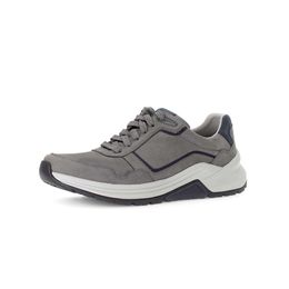 Sneaker Gabor "rollingsoft Sneaker low Rauleder", Damen, Gr. 41, grau, Schuhe Sneaker