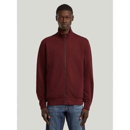 G-Star Raw Strickpullover G-STAR "Nifous Zip Thru Sweatshirt", Herren, Gr. M, port rot, Obermaterial: 58% Baumwolle, 42% Polyester, Pullover Strickpullover