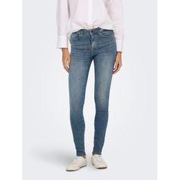 Skinny-fit-Jeans Only "ONLPOWER MID WAIST PUSH UP SK DNM BOX", Damen, Gr. M (38), L&auml;nge 30, special blau grau denim, Denim/Jeans, Obermaterial: 92% Baumwolle, 6% Polyester, 2% Elasthan, unifarben, skinny fit, Jeans