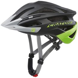 Mountainbikehelm Cratoni "MTB-Fahrradhelm Agravic" Gr. 54, schwarz (schwarz, lime matt), Helme, 54/58 Kopfumfang: 54cm - 58cm