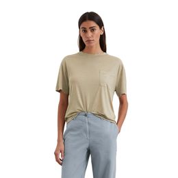 Marc O'Polo T-Shirt MARC O'POLO "aus LENZING&trade; ECOVERO&trade;", Damen, Gr. L, beige (m723), Obermaterial: 100% Lyocell, unifarben, Basic, skinny fit, Rundhals, normaler Saum, Shirts T-Shirt