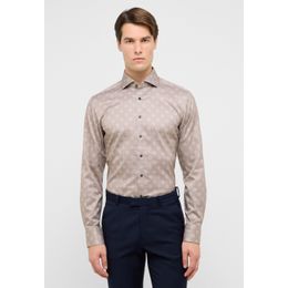 Langarmhemd Eterna "SLIM FIT", Herren, Gr. 39, Normalgr&ouml;&szlig;en, mandel, Twill, 100% Baumwolle, schmal, Manschette, Hemden, NON IRON (b&uuml;gelfrei)