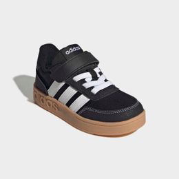 Sneaker adidas Sportswear "BREAKBASE", Damen, Gr. 35, core schwarz, cloud wei&szlig;, gum 3, Synthetik, Textil, Schuhe Sneaker, f&uuml;r Kinder & Jugendliche