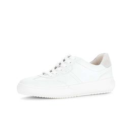 Sneaker Gabor "Sneaker low Materialmix Leder/Lederimitat", Damen, Gr. 35,5, wei&szlig;, Schuhe Sneaker