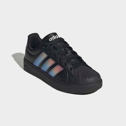 Sneaker adidas Sportswear "STREETTALK KIDS", Damen, Gr. 35,5, core schwarz, iridescent, cloud wei&szlig;, Synthetik, Schuhe Sneaker, inspiriert vom Design des adidas superstar, f&uuml;r Kinder & Jugendliche
