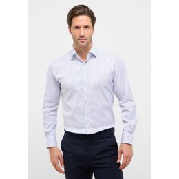 Langarmhemd Eterna "MODERN FIT", Herren, Gr. 44, Normalgr&ouml;&szlig;en, blau, 74% Baumwolle, 3% Elasthan, 23% Polyamid, tailliert, Manschette, Hemden, NON IRON (b&uuml;gelfrei)