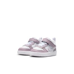 Sneaker Nike Sportswear "COURT BOROUGH LOW RECRAFT (TD)", Damen, Gr. 26, wei&szlig;, venice, plum fog, wei&szlig;, Synthetik, Textil, Schuhe Sneaker, Design auf den Spuren des Air Force 1, f&uuml;r Kinder