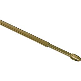 Scheibenstange Gardinia "Vitragestange" Gr. 2, grau (messingfarben), &Oslash;:11mm, Metall, Gardinenstangen, Serie Vitragestange flachoval &Oslash; 11 mm, 2er-Set