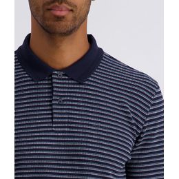 Langarm-Poloshirt Pierre Cardin, Herren, Gr. L, salute, Piqu&eacute;, Obermaterial: 46% Baumwolle, 46% Polyester, 8% Elasthan, gestreift, normal normal, ohne Ausschnitt, abgesteppt, Shirts, Piqu&eacute; Interlock im Streifendessin