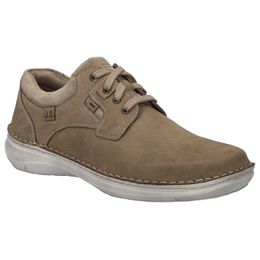 Schn&uuml;rschuh Josef Seibel "New Anvers 36", Herren, Gr. 39, beige (sand), Leder, Schuhe Schn&uuml;rschuh, Sneaker, Komfortschuh, Halbschuh mit Kontrastn&auml;hten, Weite K