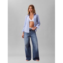Damen Weite Jeansclasson blau, Gr. 25, Calvin Klein Jeans, Denim/Jeans, Obermaterial: 100% Baumwolle, Jeans, Wide-leg-Passform