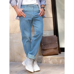 Br&uuml;hl Dehnbund-Jeans BR&Uuml;HL, Herren, Gr. 50, Normalgr&ouml;&szlig;en, blau (blau, bleached), 78% Baumwolle, 21% Polyester, 1% Elasthan, unifarben, lang, Jeans