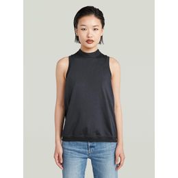 G-Star Raw T-Shirt G-STAR "Open Back Knit Tanktop", Damen, Gr. L, petrol, Obermaterial: 100% Baumwolle, Shirts T-Shirt