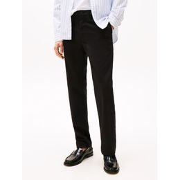 Chinohose Tommy Hilfiger "DENTON CHINO 1985 PIMA COTTON", Herren, Gr. 33, L&auml;nge 30, schwarz, Twill, Obermaterial: 96% Baumwolle, 4% Elasthan, straight fit kn&ouml;chellang, Hosen Chinohose, von der Kollektion aus 1985 inspiriert