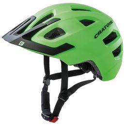 Kinderfahrradhelm Cratoni "MAXSTER PRO" Gr. 46, gr&uuml;n (lime, schwarz matt), Helme, Kinder, 46/51 Kopfumfang: 46cm - 51cm