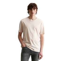 Marc O'Polo T-Shirt MARC O'POLO DENIM "aus reiner Bio-Baumwolle", Damen, Gr. XXL, beige (light beige), Obermaterial: 100% Baumwolle, gestreift, regular fit, Rundhals, normaler Saum, Shirts T-Shirt