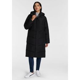 Steppmantel Only "ONLMEGAN LIFE LONG PUFFER COAT CS OTW", Damen, Gr. XS, schwarz, Steppware, Obermaterial: 100% Polyester, unifarben, lang, M&auml;ntel Steppmantel, verdeckter Zipper, Rei&szlig;verschlusstaschen, winddicht