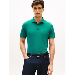 Poloshirt Tommy Hilfiger "1985 REGULAR POLO", Herren, Gr. L, deep ocean, Piqu&eacute;, Obermaterial: 96% Baumwolle, 4% Elasthan, hoch geschlossener Ausschnitt, Shirts, aus Piqu&eacute;