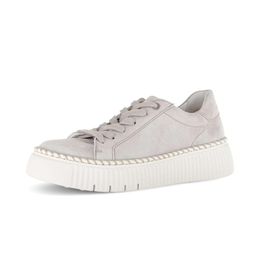 Sneaker Gabor "Sneaker low Rauleder", Damen, Gr. 35,5, beige, Schuhe Sneaker