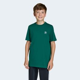 T-Shirt adidas originals "TEE", Jungen, Gr. 128, collegiate gr&uuml;n, Obermaterial: 100% Baumwolle, Rundhals, Shirts T-Shirt, f&uuml;r Kinder und Teens, mit gerippten Details, mit Rundhalsausschnitt