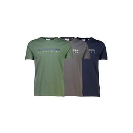 T-Shirt LINDBERGH "LINDBERGH T-shirt", Herren, Gr. L, na, dg, ar, Obermaterial: 100% Baumwolle, l&auml;ssig geschnitten, Rundhals, Shirts T-Shirt