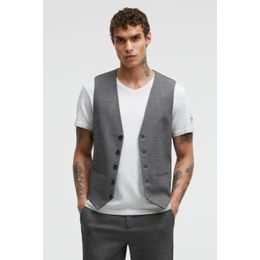 Anzugweste CMPD, Herren, Gr. S, grau melange check, Interlock, Material: 64% Viskose, 31% Polyester, 5% Elasthan, Futter: 50% Baumwolle, 50% Polyester, kariert, slim fit normal, Westen Anzugweste, mit Paspeltaschen