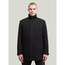 G-Star Raw Outdoorjacke G-STAR "Garber Wool Trench", Herren, Gr. L, dk schwarz, Obermaterial: 51% Wolle, 33% Polyester, 11% Acrylglas, 4% Polyamid, 1% Baumwolle, Jacken Outdoorjacke