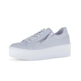 Sneaker Gabor "Sneaker low Glattleder", Damen, Gr. 38, blau, Schuhe Sneaker