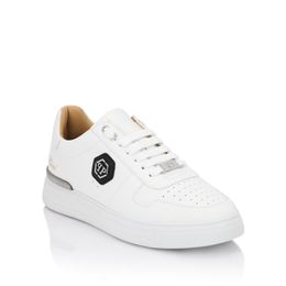 Sneaker Philipp Plein "Cocco Crocco Gepr&auml;gt", Damen, Gr. 35, Normalschaft, 01, wei&szlig;, Schuhe Sneaker