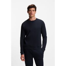 Sweatshirt BOSS "Structure", Herren, Gr. S, dunkelblau 403, Sweatware, Obermaterial: 60% Baumwolle, 40% Polyester, unifarben, regular fit, Rundhals, B&uuml;ndchen, Sweatshirts Sweatshirt