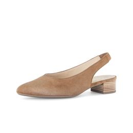 Slingpumps Gabor "Slingpumps", Damen, Gr. 35,5, braun, Schuhe Slingpumps