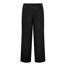 Schlupfhose Only CARMAKOMA "CARBAY STRAIGHT PANTS WVN BF", Damen, Gr. 44, L&auml;nge 32, schwarz, Web, Obermaterial: 100% Polyester, unifarben, Hosen Schlupfhose, Sommerhose