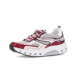Sneaker Gabor "Sneaker low Materialmix Leder/Lederimitat", Damen, Gr. 43, multicolour, Schuhe Sneaker