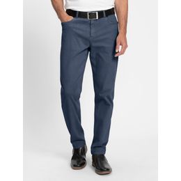 5-Pocket-Hose Marco Donati, Herren, Gr. 24, Unterbauchgr&ouml;&szlig;en, blau (rauchblau), 98% Baumwolle, 2% Elasthan, unifarben, lang, Hosen 5-Pocket-Hose