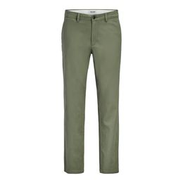 Jack & Jones Chinos JACK & JONES "JPSTOLLIE DYLAN CHINO", Herren, Gr. 31, L&auml;nge 32, deep lichen gr&uuml;n, Web, Obermaterial: 98% Baumwolle, 2% Elasthan, unifarben, regular fit lang, Hosen, Baumwollmischung, regular fit