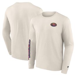 T-Shirt Fanatics "Fanatics T-Shirt San Francisco 49ers Gradient LS Crew", Damen, Gr. M, wei&szlig;, 100% Baumwolle, Shirts T-Shirt