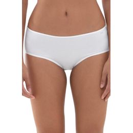 Hipster Mey "Cotton Pure", Damen, Gr. 36, wei&szlig;, Single Jersey, Obermaterial: 94% Baumwolle, 6% Elasthan, k&ouml;rpernah, Unterhosen, H&uuml;ftiger Sitz, weiche Beinabschl&uuml;sse