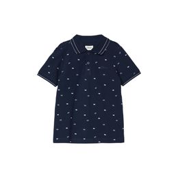 Poloshirt s.Oliver JUNIOR, Jungen, Gr. 104/110, navy, Jersey, Obermaterial: 100% Baumwolle, bestickt, normal h&uuml;ftbedeckend, Rundhals, B&uuml;ndchen, Shirts, mit Logo-Stickerei, f&uuml;r Boys