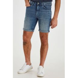 Jeansshorts Blend "BHLuke", Herren, Gr. S, US-Gr&ouml;&szlig;en, denim middleblau, Web, 98% Baumwolle, 2% Elasthan, unifarben, Basic, normal kurz, Jeans Jeansshorts, Stilvolle 5-Pocket-Jeansshorts